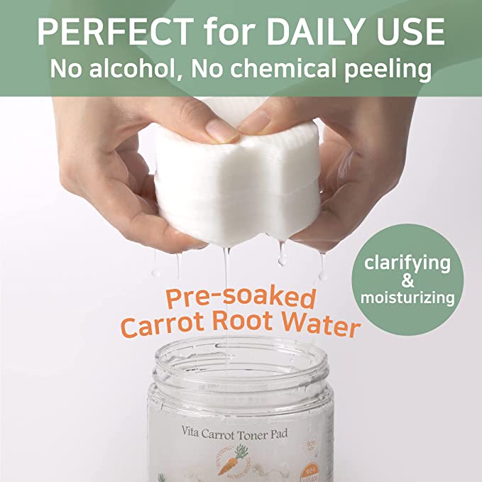 Vita Carrot Toner Pad (70 Pads) | Korikart Indonesia